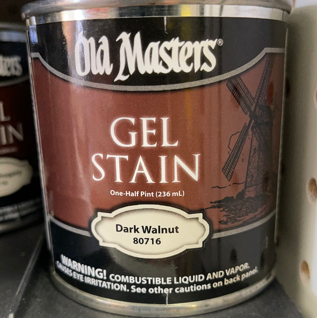 Old Masters Gel Stain 1/2 Pint - Dark Walnut | South Bay Paints